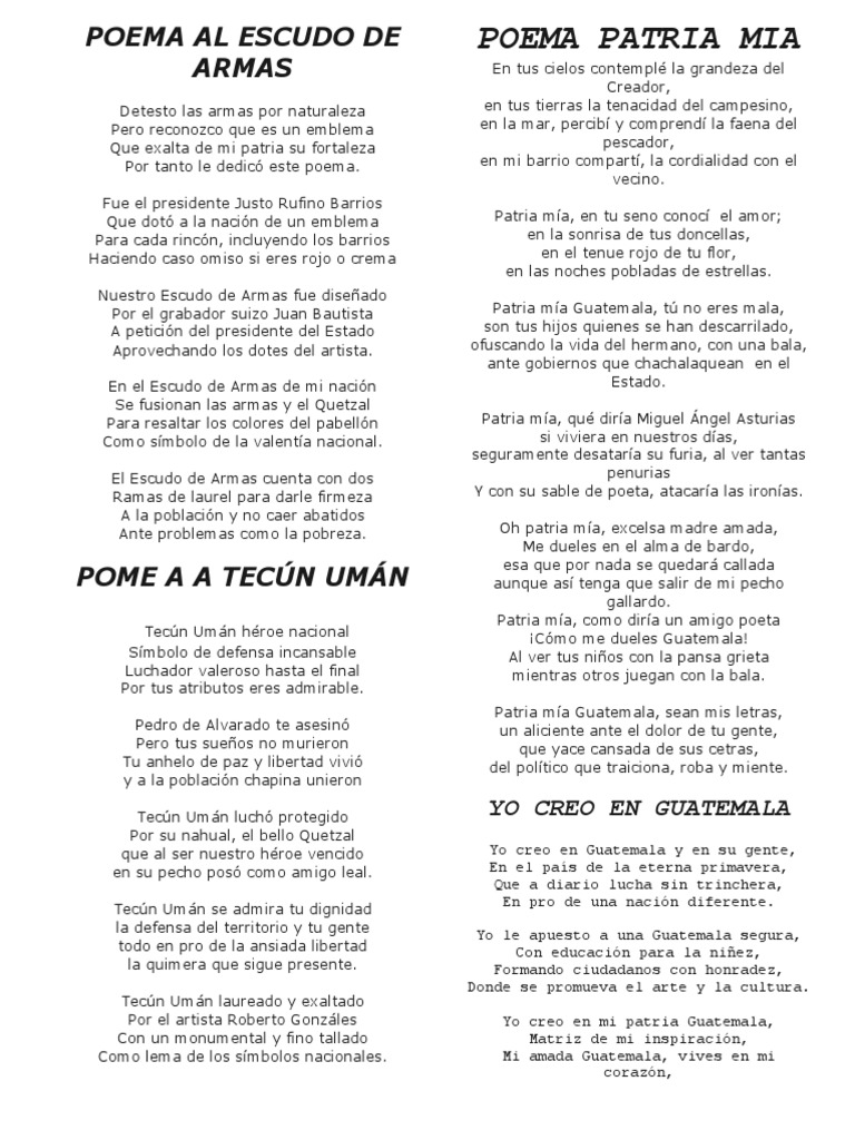 5 Poemas a La Patria