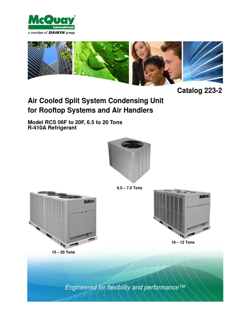 McQuay - Air Cool Split | PDF | Thermostat | Mechanical Fan