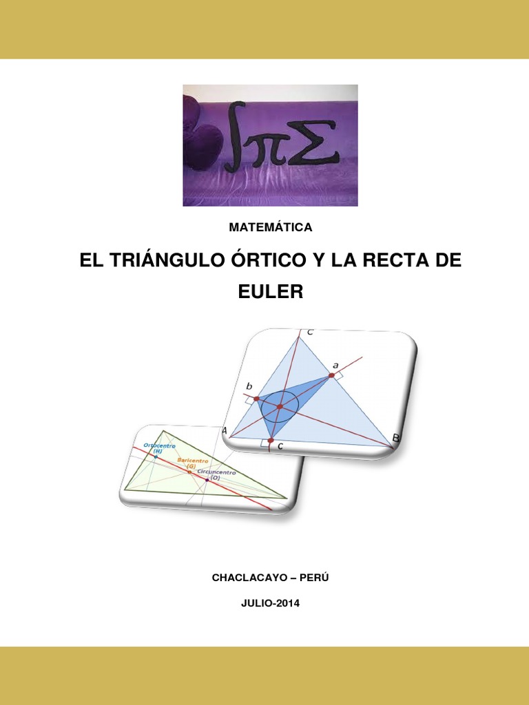 Triangulo Ortico-Recta de Euler | PDF | Triángulo | Geometría euclidiana