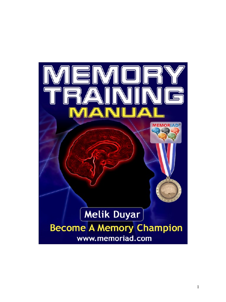 Memory Training Manual | PDF | Lateralization Of Brain Function | Memory