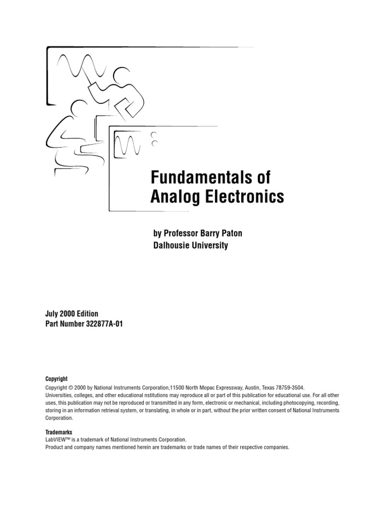 Fundamentals of Analog Electronics | PDF | Operational Amplifier ...