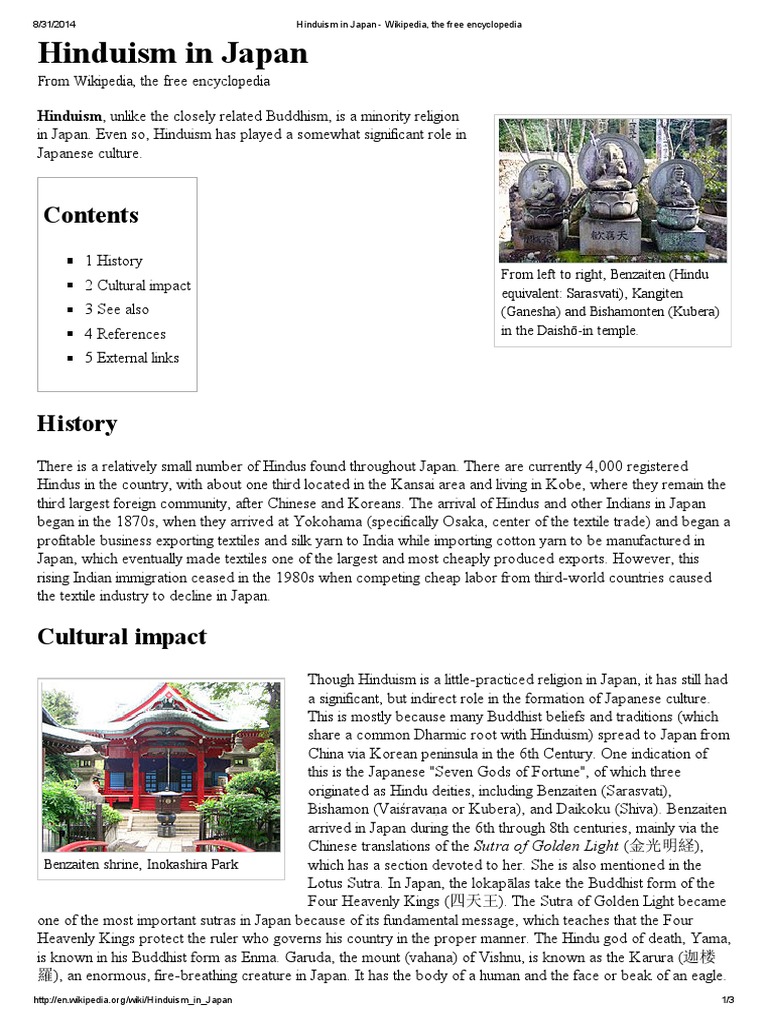 Hinduism in Japan | PDF | Polytheism | Religious Faiths