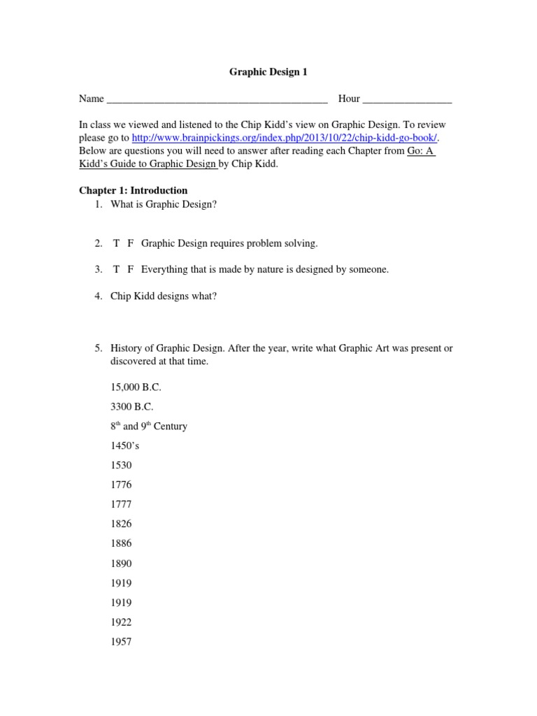 Go by Chip Kidd Introduction | PDF
