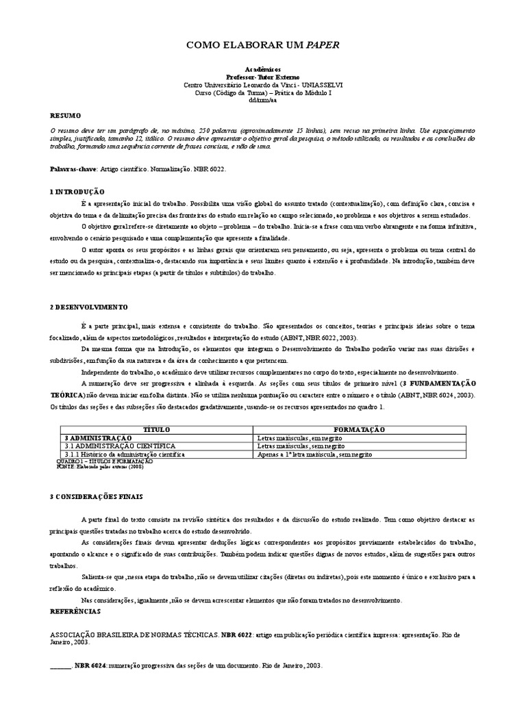 Modelo de Paper | PDF