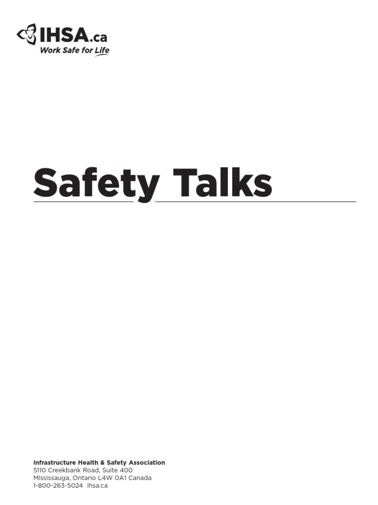 Safety Talk | PDF | Noise | Occupational Safety And Health