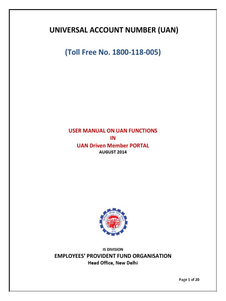 UAN Member Portal User Manual | PDF