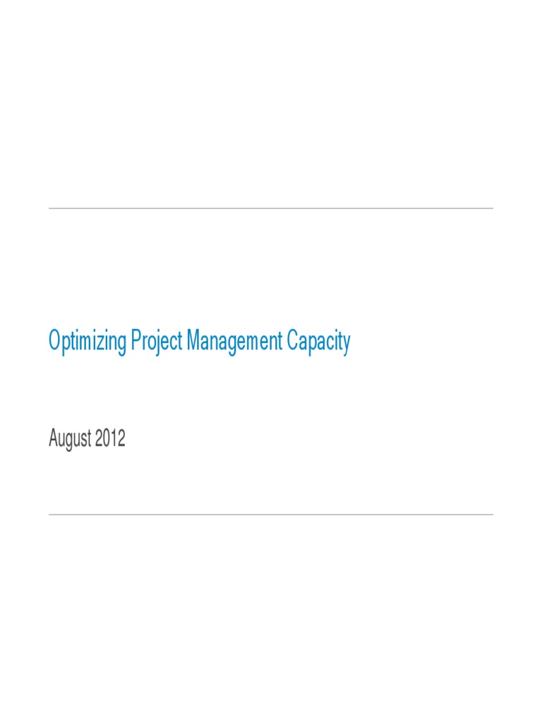PM Capacity Management | PDF | Professional Certification | Project ...