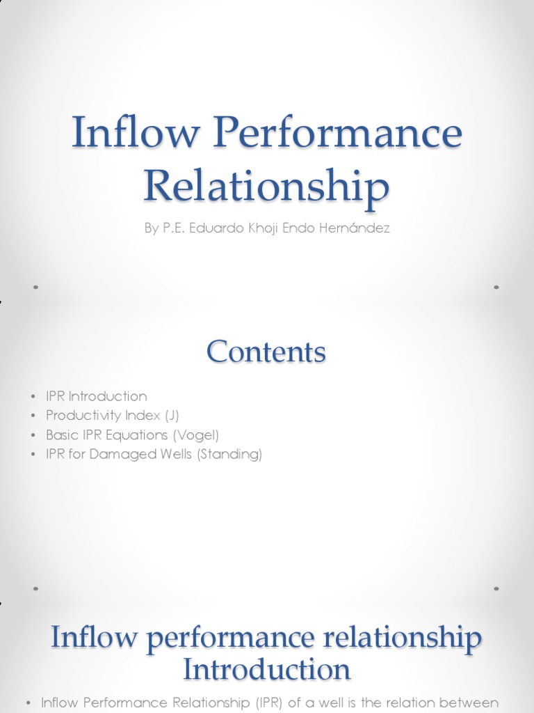 Inflow Performance Relationship Guide | PDF | Teaching Methods ...