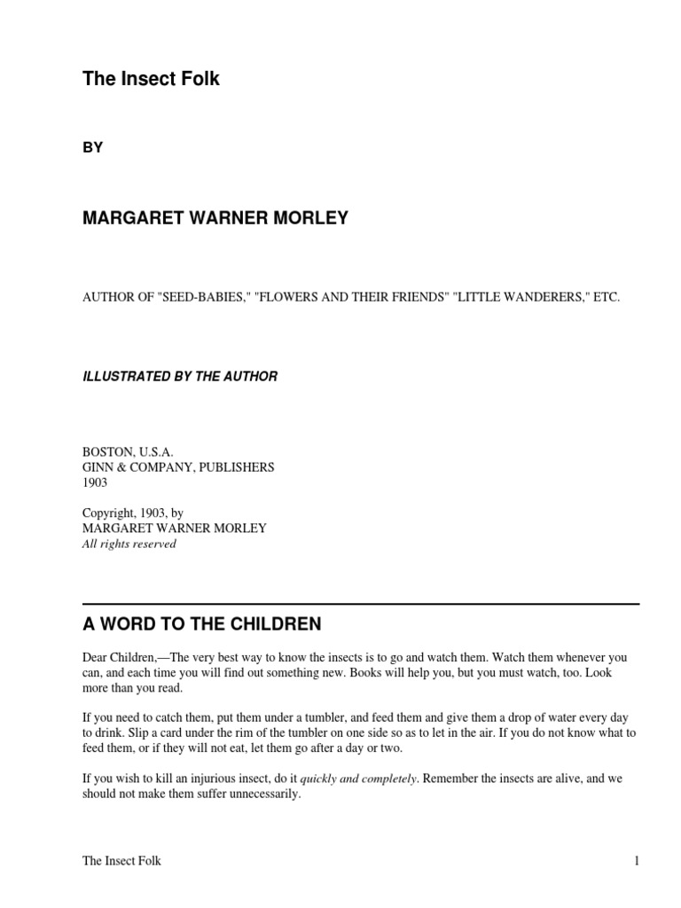 The Insect Folk by Morley, Margaret Warner, 1858-1923 | PDF | Dragonfly ...