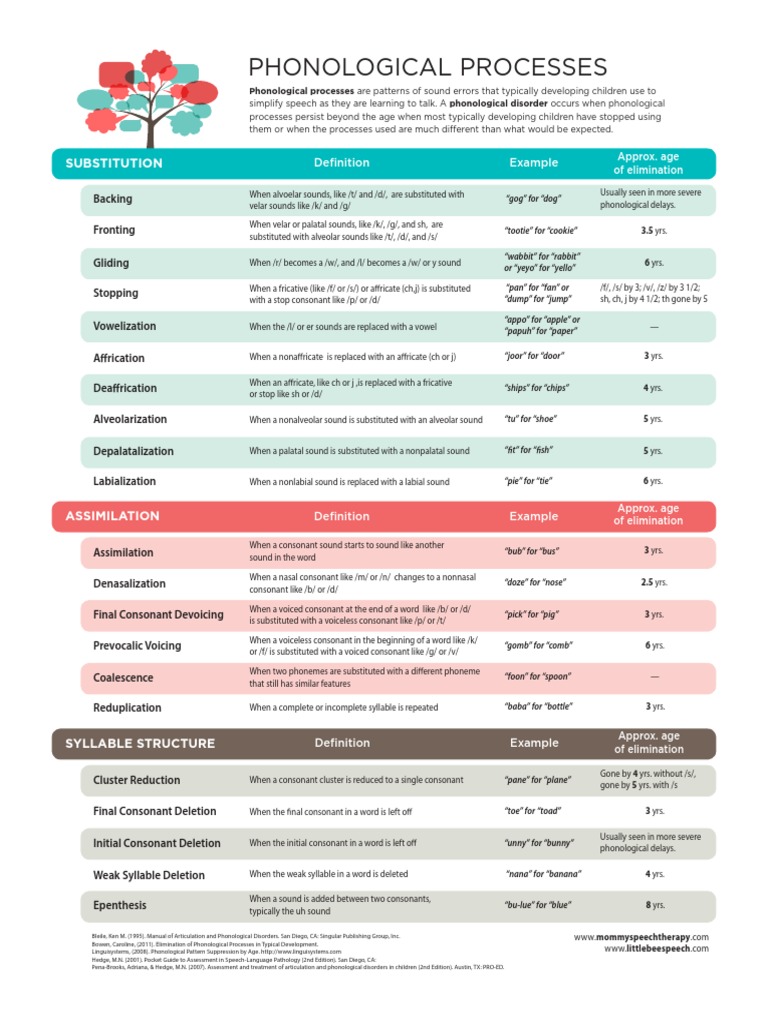 Handout - Phonological Processes | PDF | Consonant | Philology