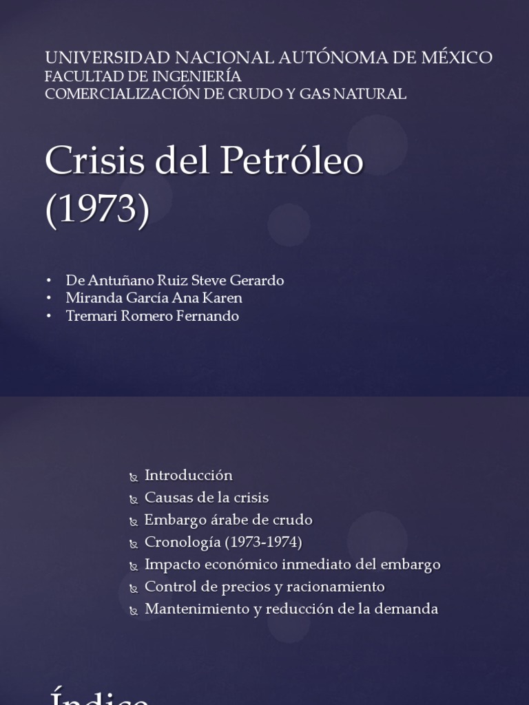 Crisis Del Petróleo (1973) (Autoguardado) | PDF | OPEP | Petróleo