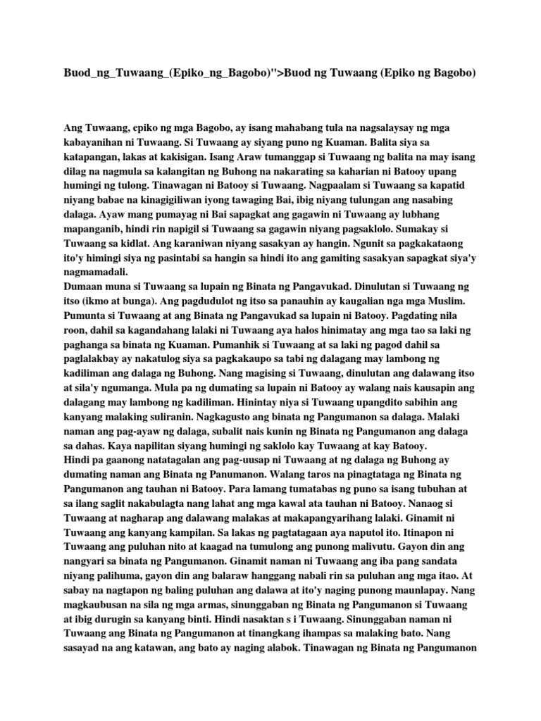 Buod 1 | PDF
