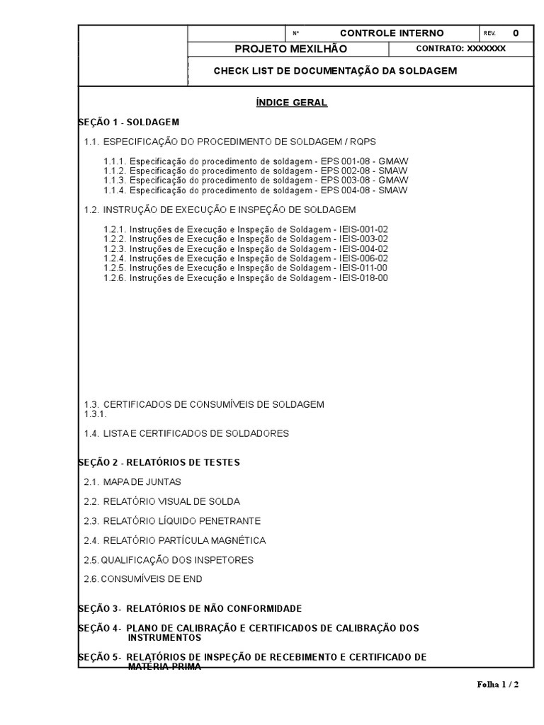 Modelo Índice Lestcon-Data Book | PDF