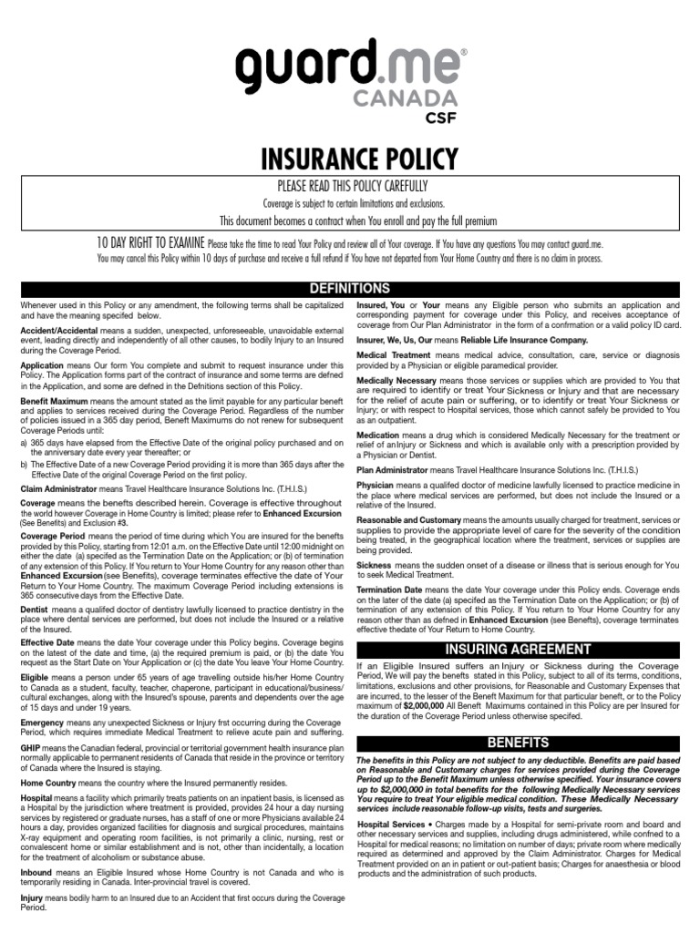 40 Policy Wording English | PDF | Insurance | Health Care