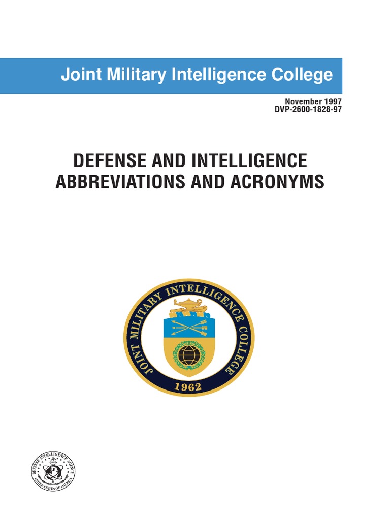 Defense Intelligence Acronyms Guide | PDF | United States Air Force ...