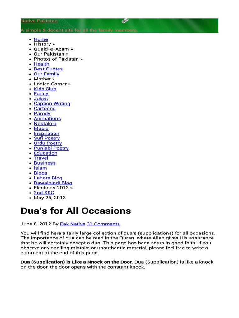 Dua's (Supplications) Colorfull | PDF | Islamic Behaviour And ...