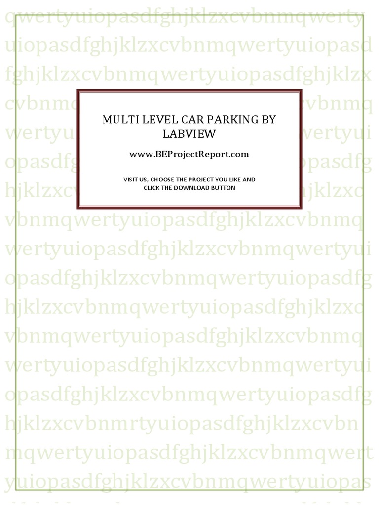 A29 Multi Level Car Parking by Labview PDF | PDF | Infrared | Transformer