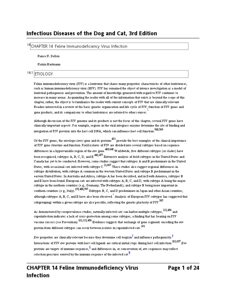 Infectious Diseases of The Dog and Cat, 3rd Edition: CHAPTER 14 Feline ...