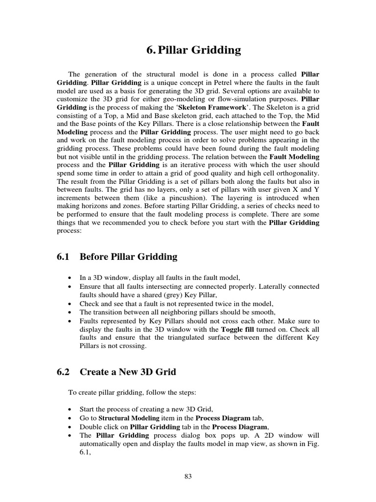 Pillar Gridding in Petrel Explained | PDF | Computing | Software
