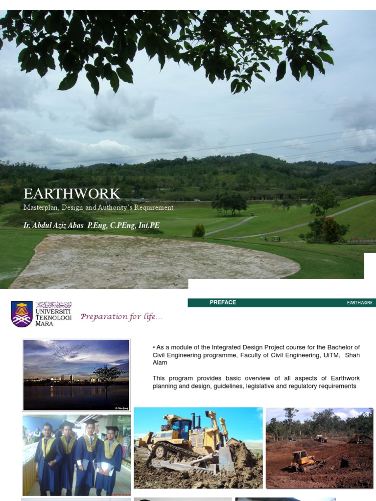 Earthwork: Masterplan, Design and Authority's Requirement | Download ...
