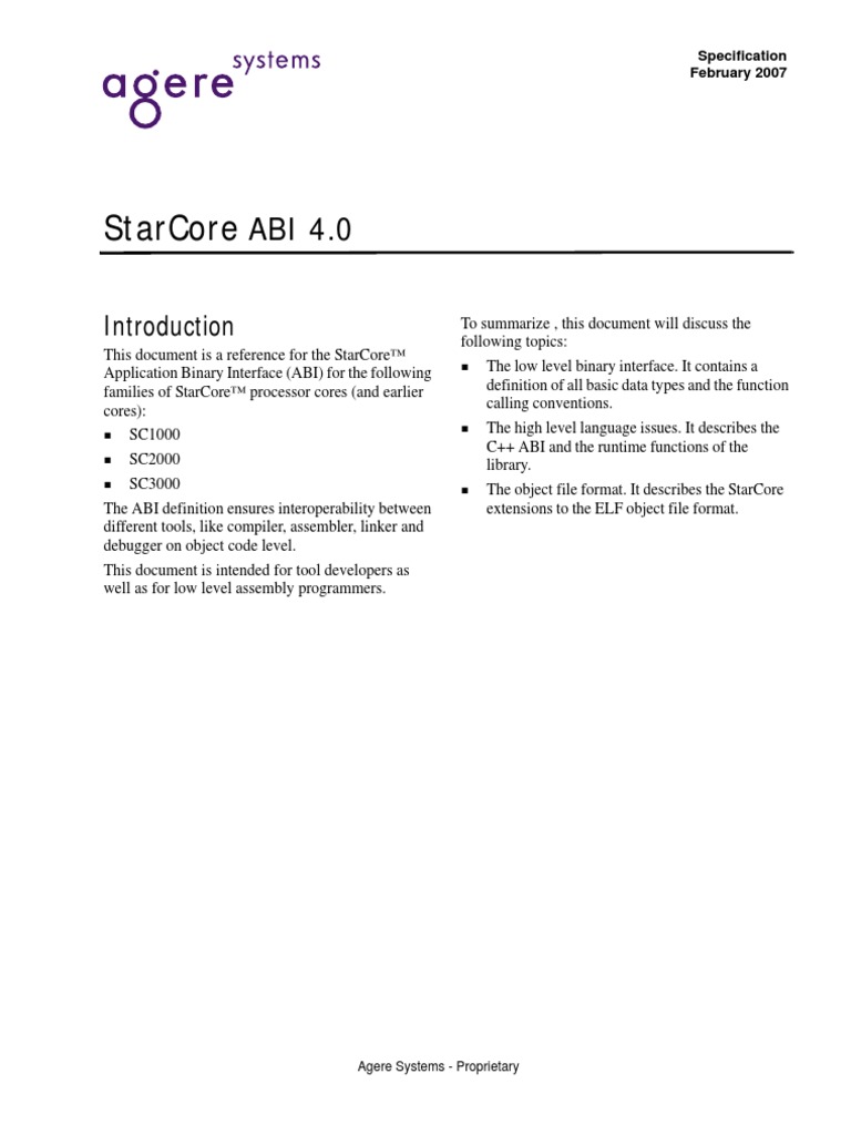 ABI 4.0 Spec | PDF | Computer Programming | Data