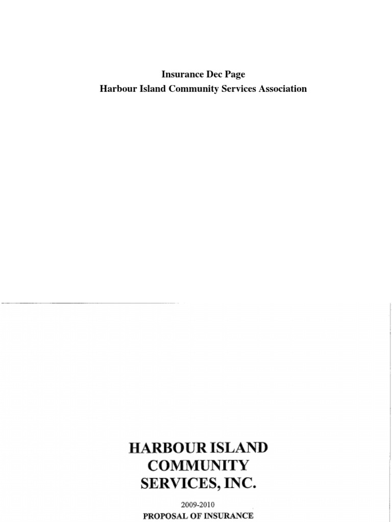 Harbour Island Insurance Overview | PDF