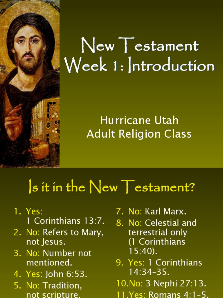 LDS New Testament Slideshow 01: Introduction & The Atonement of Jesus ...