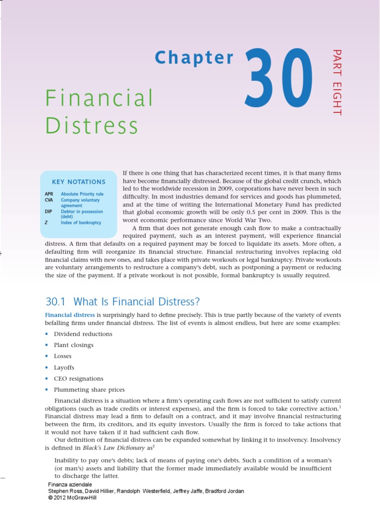 Financial Distress | PDF | Bankruptcy | Liquidation