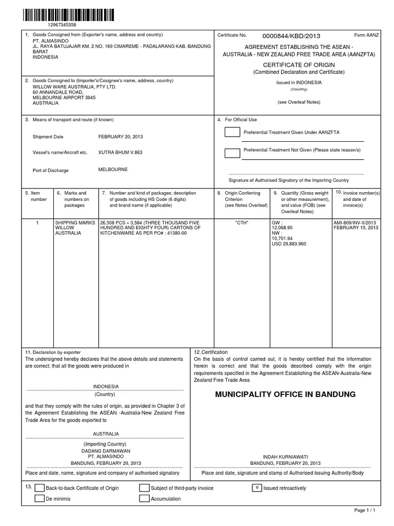AANZ | PDF | Asean Free Trade Area | Australia