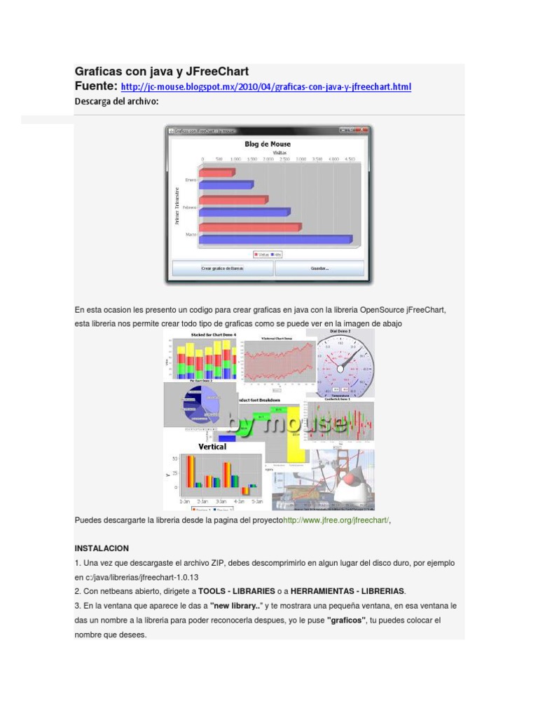 Graficas Con Java y JFreeChart | PDF | Java (lenguaje de programación) | Estructura de datos de ...
