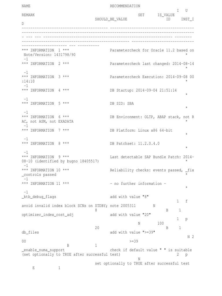 Parameter Check 112 Result | PDF | Database Index | Data