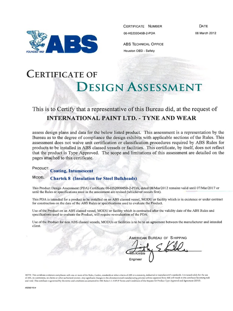 Chartek - ABS C8 H0 H60 H120 Bulkhead With Insulation | PDF | Language ...