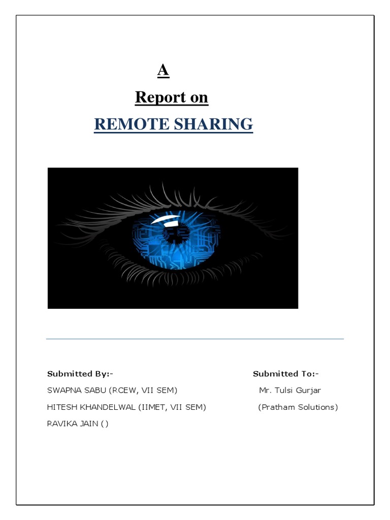 Remote Sharing Application | PDF | Use Case | Server (Computing)