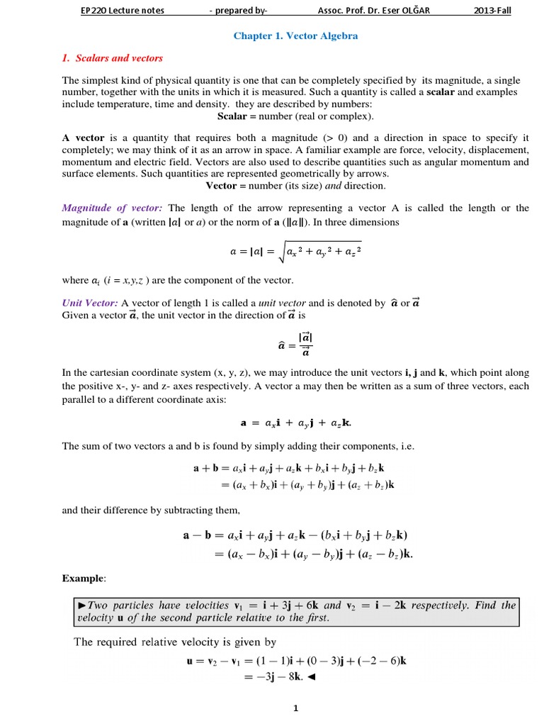 C1.Vector Analysis | PDF | Euclidean Vector | Gradient C1.Vector Analysis | PDF | Euclidean Vector | Gradient