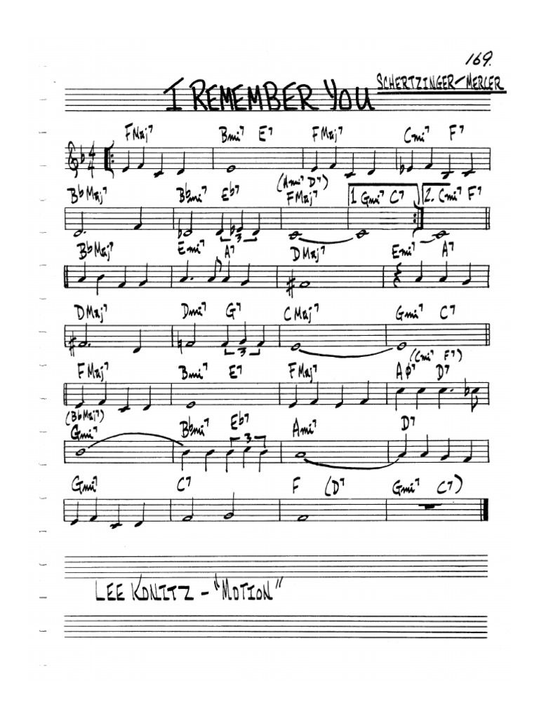 I Remember You | PDF