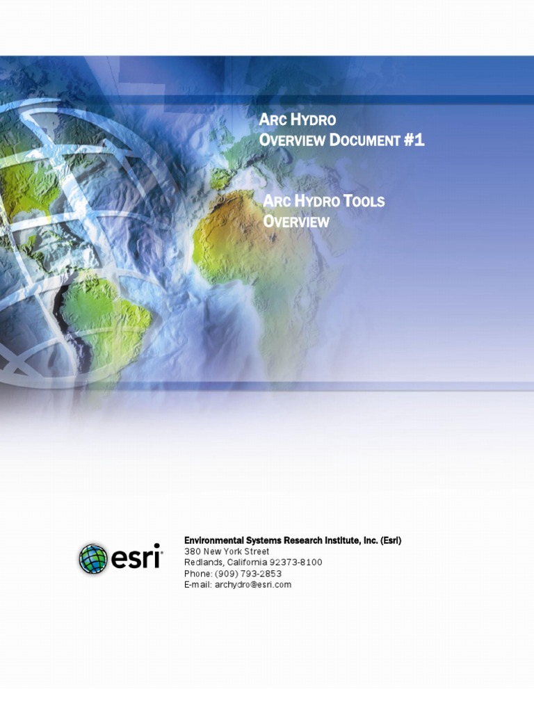 AHOV1 Arc Hydro Tools - Overview | PDF | Drainage Basin | Arc Gis