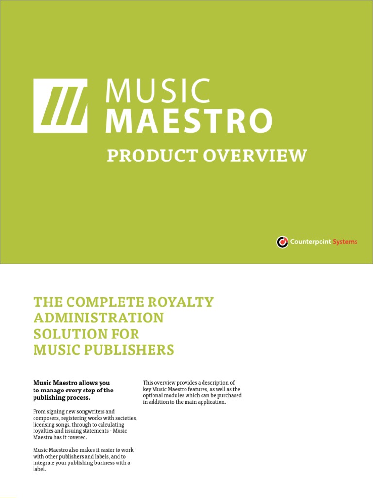 Music Maestro | PDF | Royalty Payment | License