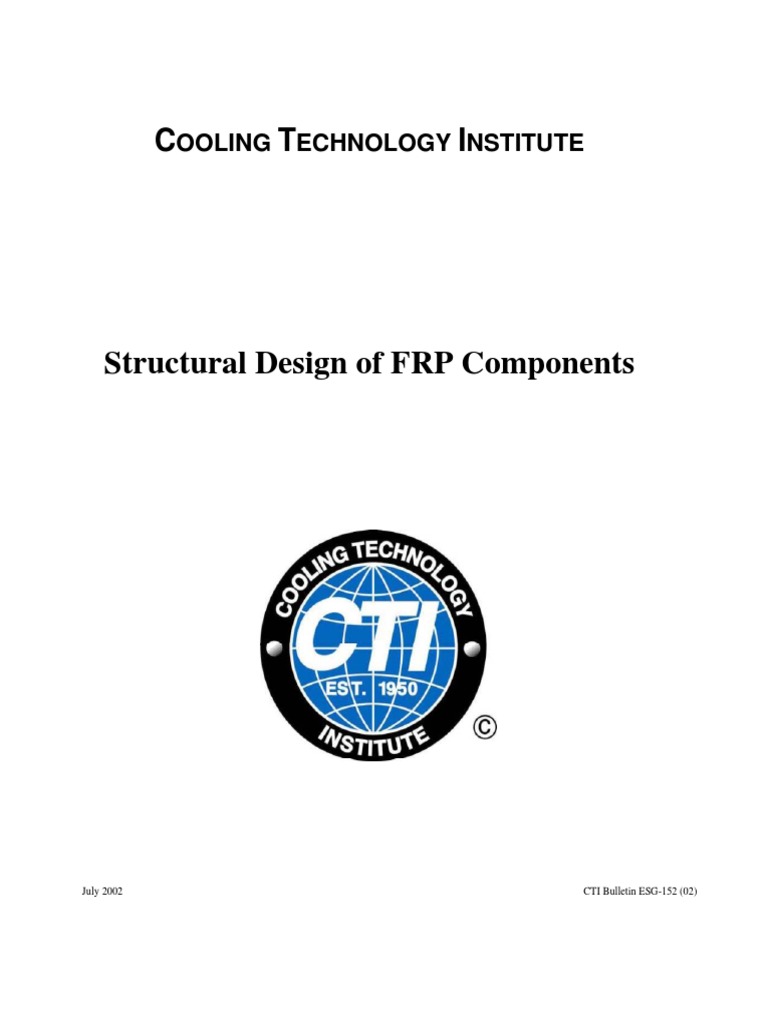 Cti-Std 152 - FRP Components | PDF | Structural Load | Buckling