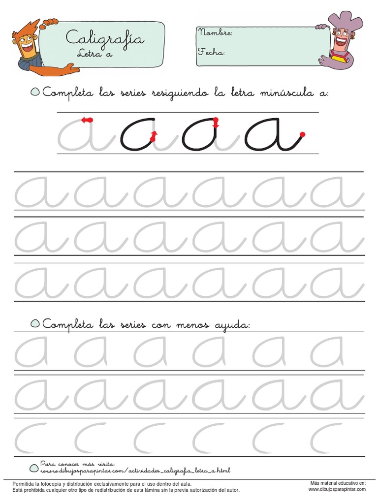 Actividades Caligrafia Letra A | PDF