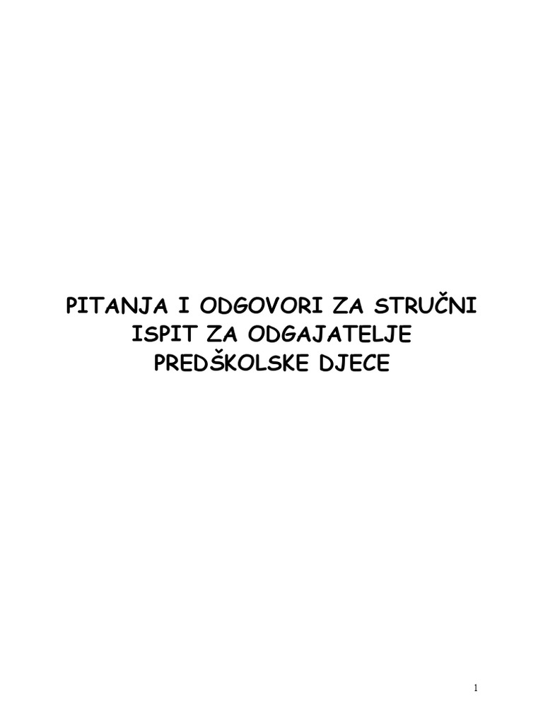 Pitanja Za Strucni | PDF