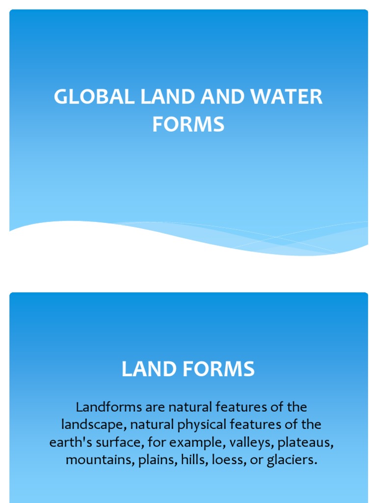 Global Land and Water Forms | PDF | Plateau | Glacier