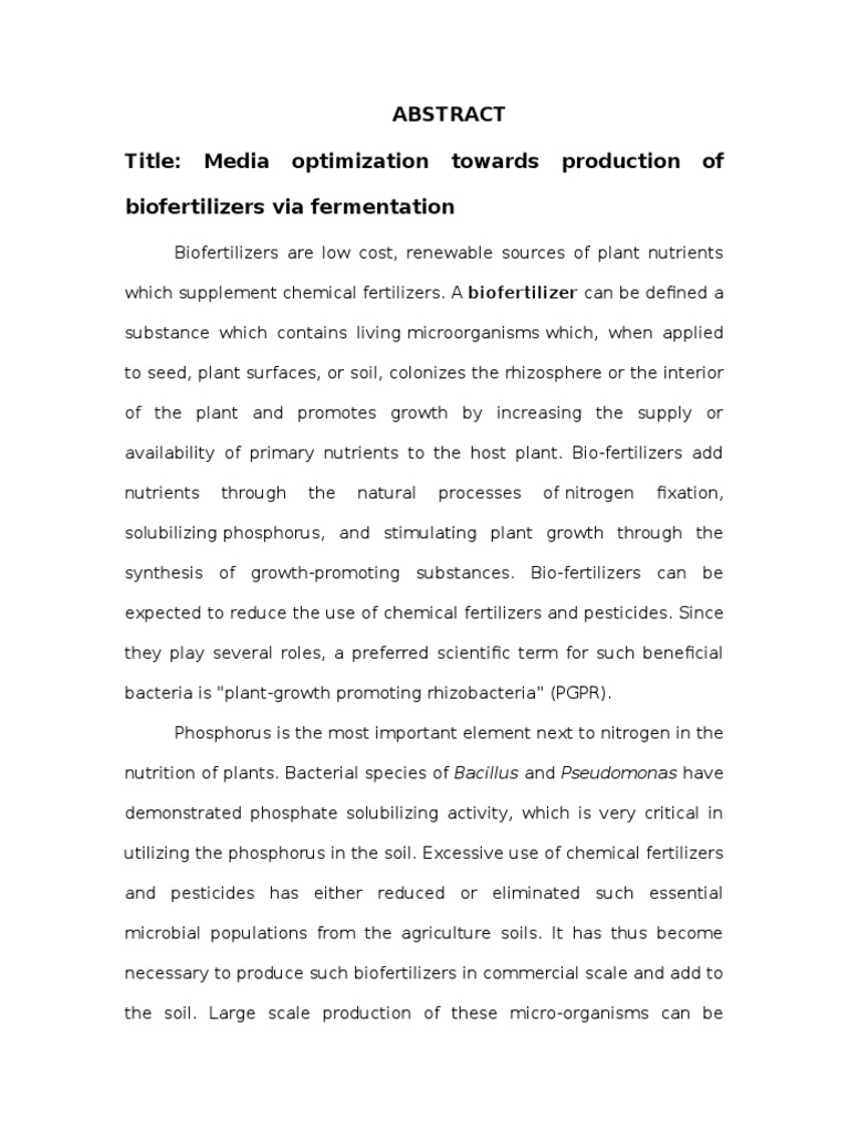 Abstract Biofertilizers V 3.0 | PDF | Plants | Fertilizer