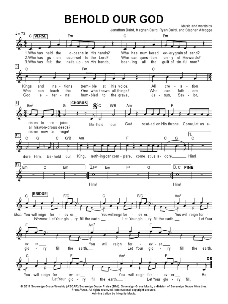 Behold Our God | PDF