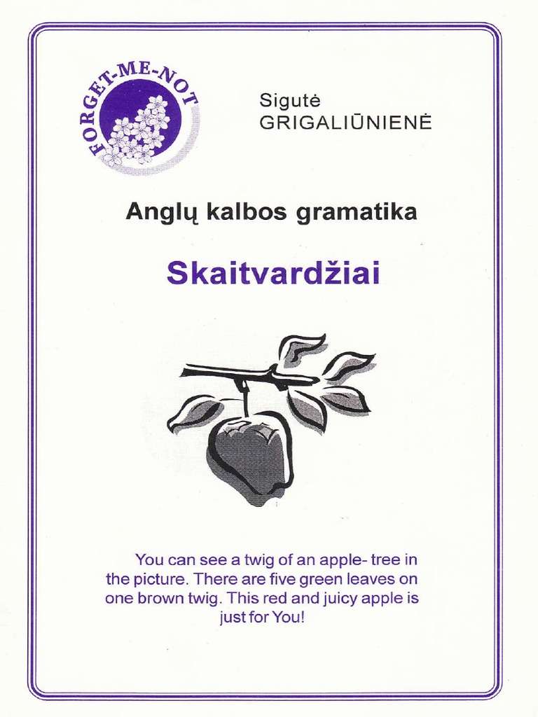 Anglu Kalbos Gramatika Skaitvardžiai 2002 | PDF