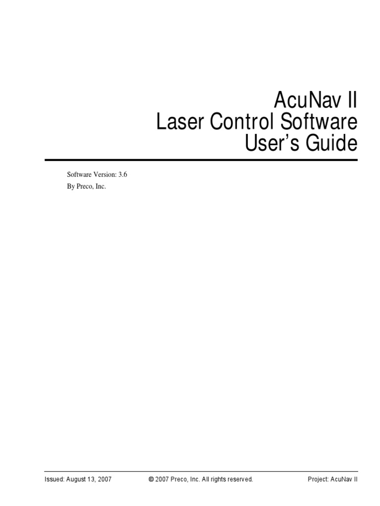 AcuNav II v3.06 User's Guide | PDF | Keyboard Shortcut | Menu (Computing)