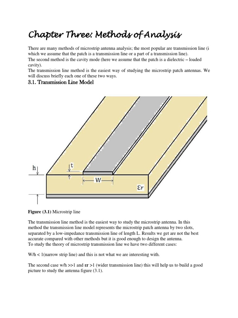 Methods of Microstrip Analysis | PDF | Transmission Line | Dielectric