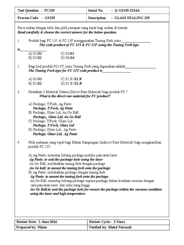 Draft Test Paper | PDF