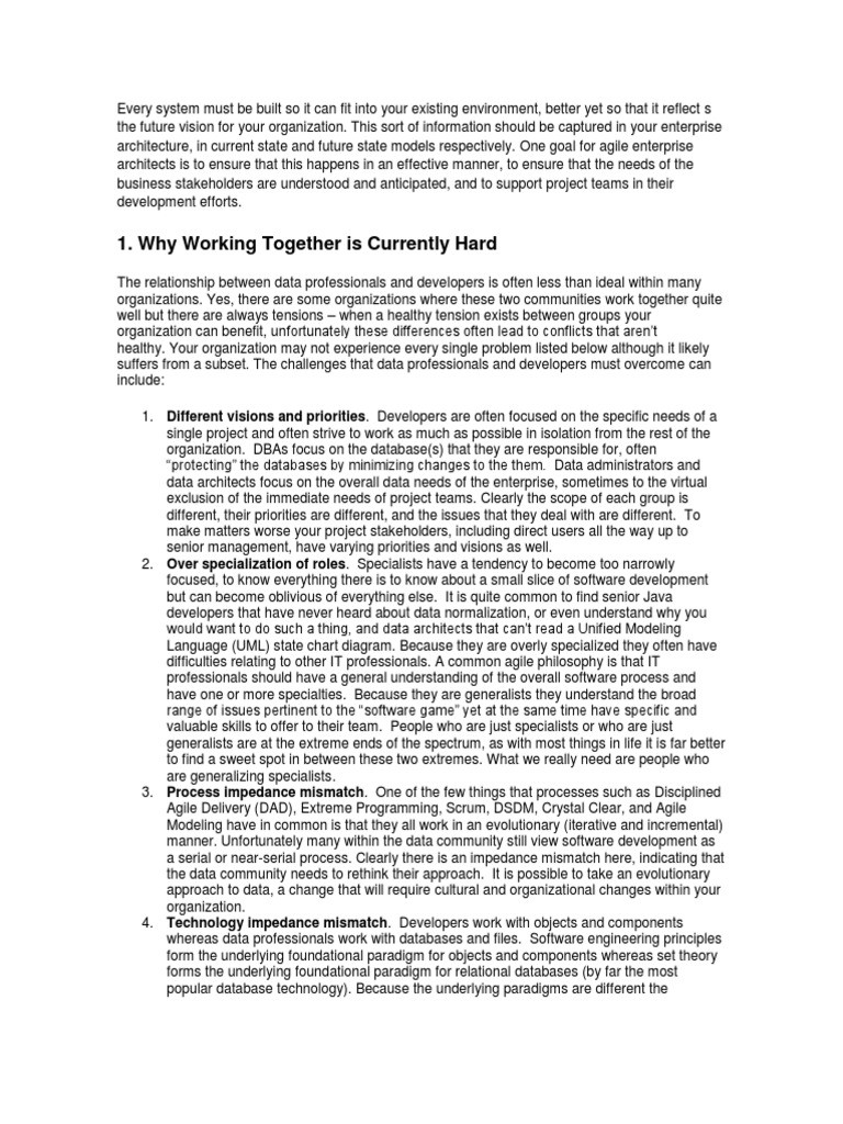 Why Working Together Is Currently Hard | PDF | Agile Software ...