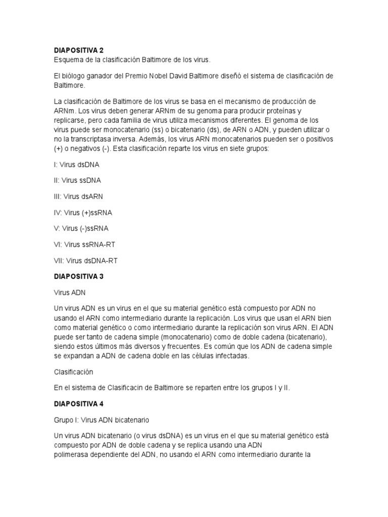 Clasificación de Baltimore de Virus | PDF | Virus | Rna