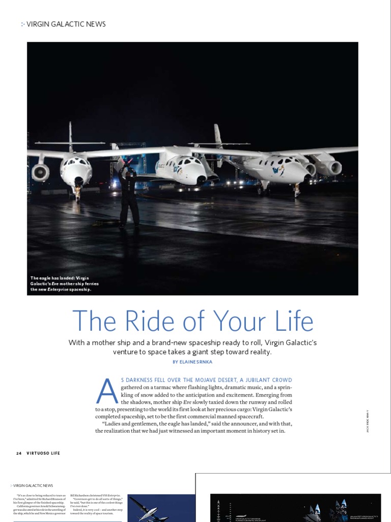 Virgin Galactic News | PDF | Spacecraft | Weightlessness